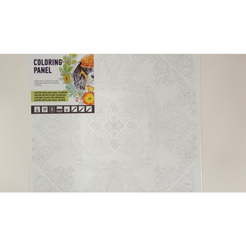 Coloring Panel Cartón entelado para colorear Mandala