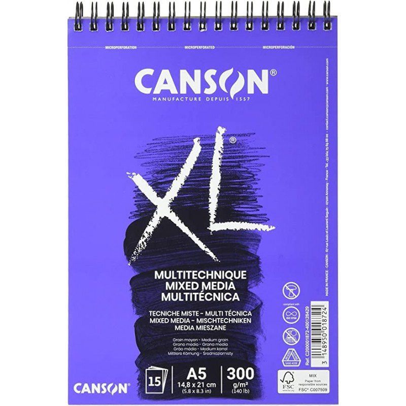 CANSON MULTITÉCNICA BLOC XL A5