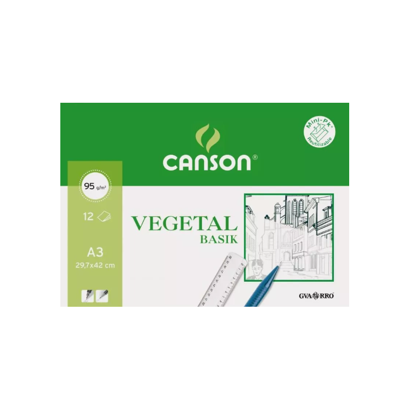Bloc Papel Vegetal A4 Canson 12 hojas