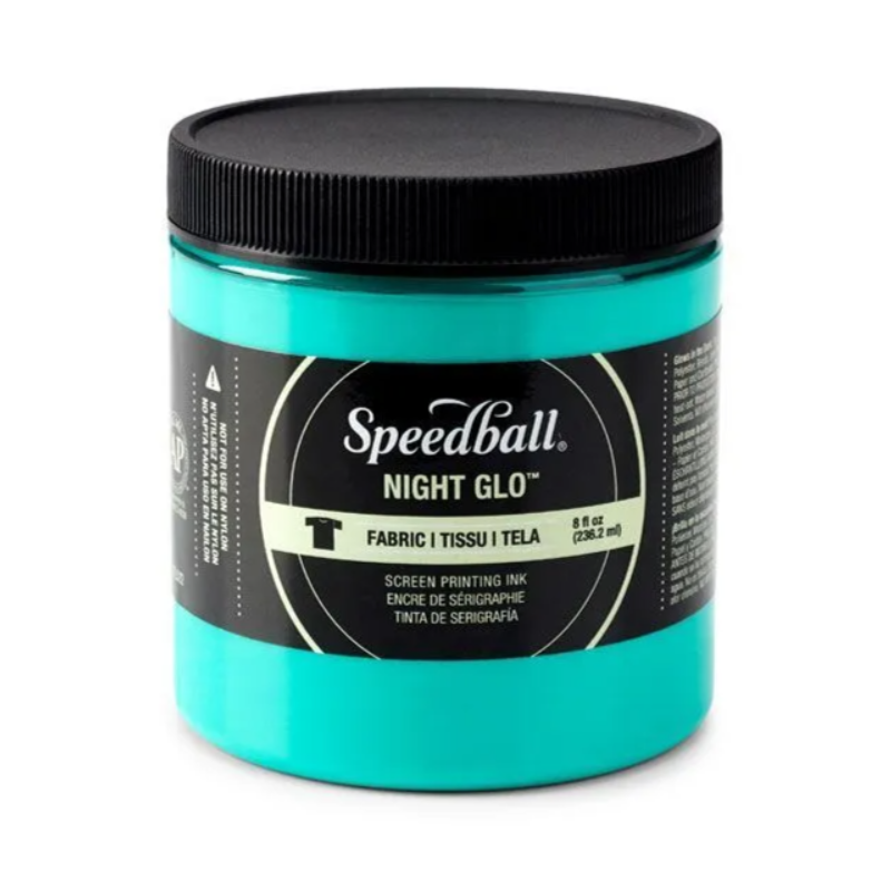 Tinta serigrafia textil Speedball 237 ml Night Glo Green